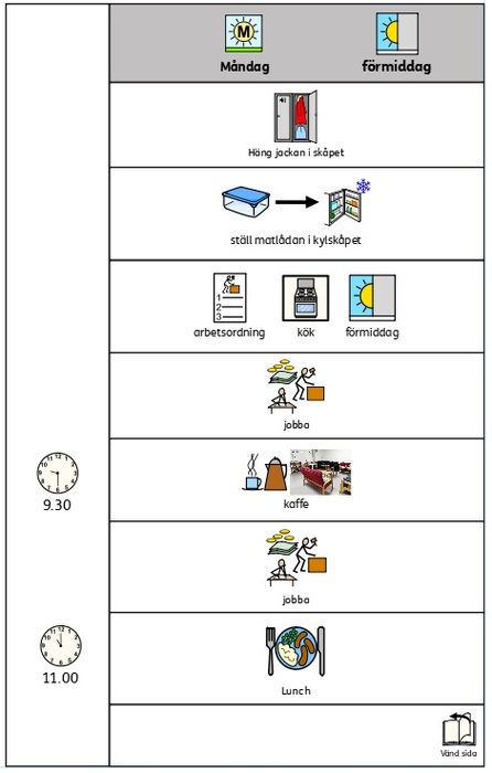 Exempel på schema :: Hjälpmiglyckas